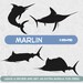 Marlin SVG, Svg Files for Cricut, Marlin Clipart, Marlin PNG, Marlin ...