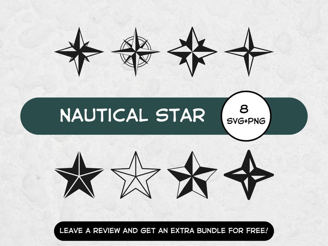 Nautical Star SVG, Svg Files for Cricut, Nautical Clipart, Star Cut ...