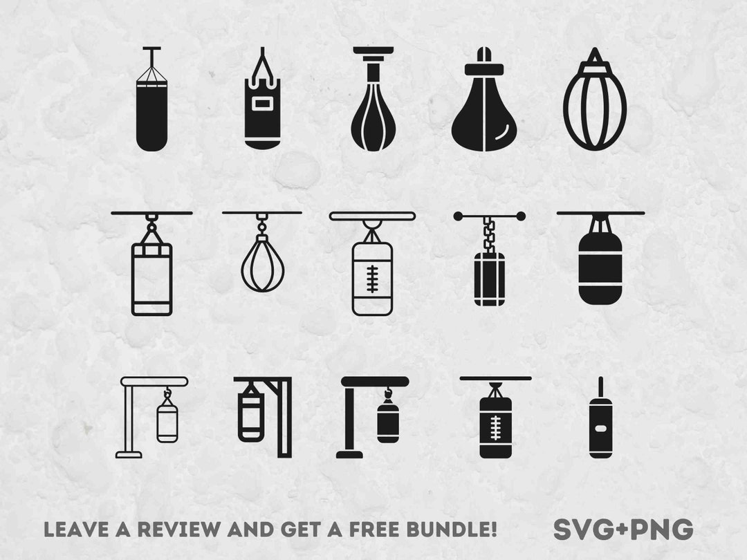 Boxing Svg Cut Files, SVG Files for Cricut, Sports Clipart, Boxing Bag ...