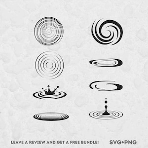 Water Ripple SVG, Svg Files for Cricut, Water SVG, Water Cut Files ...