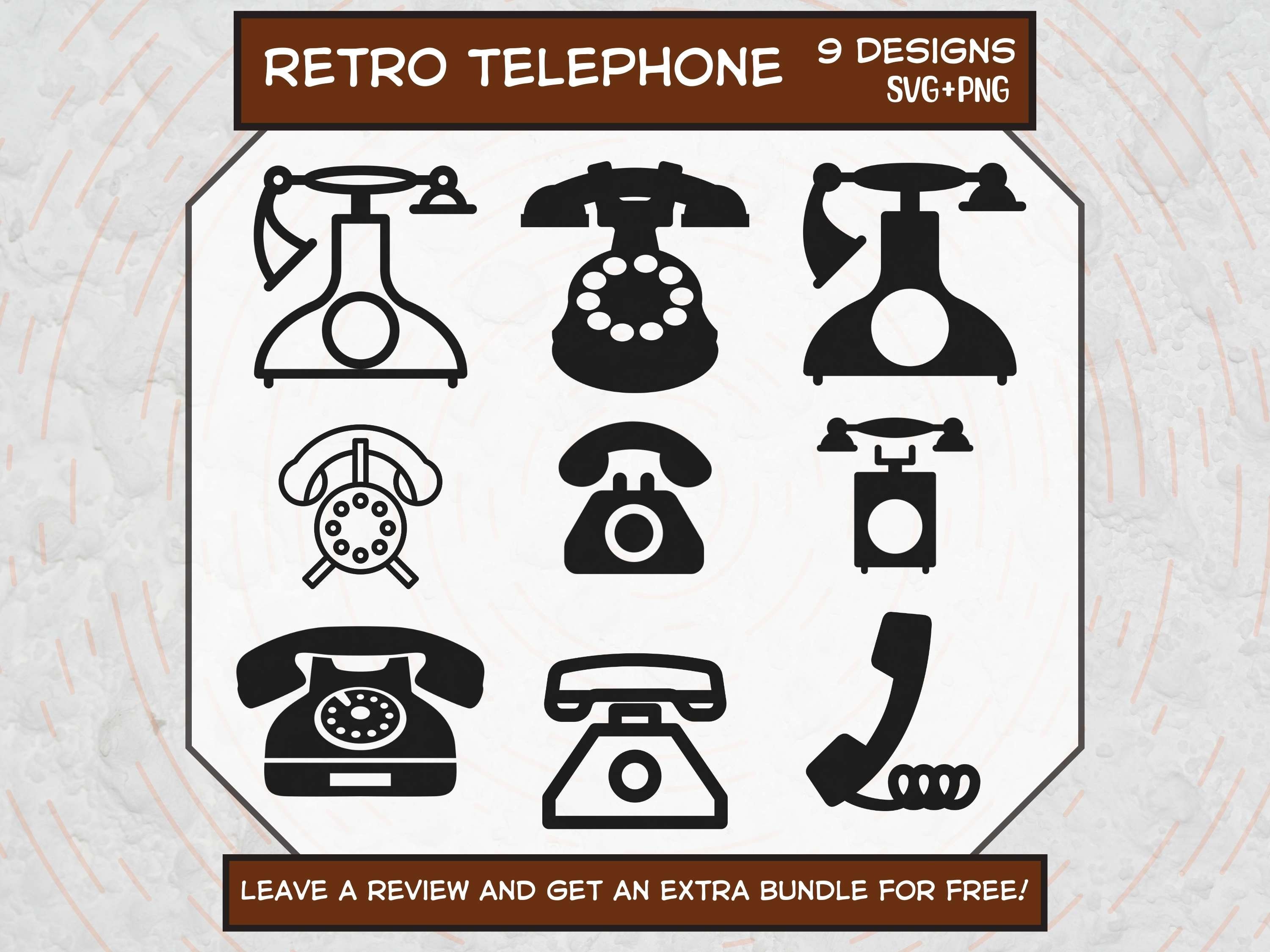 Retro Phone Icon SVG Bundle SVG Files for Cricut Telephone - Etsy Canada
