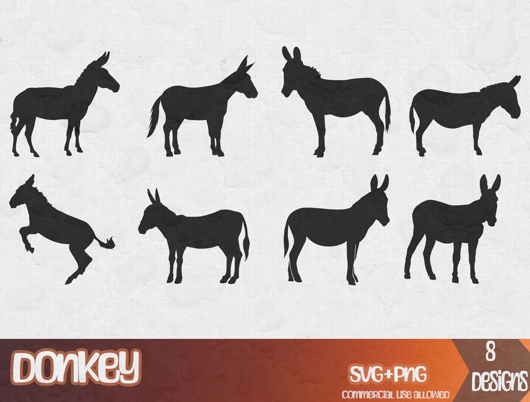 Donkey Svg Bundle Svg Files for Cricut Commercial Use SVG - Etsy