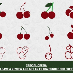 Cherry SVG Bundle, Cherry Clipart, Cherry Png, SVG Files for Cricut ...