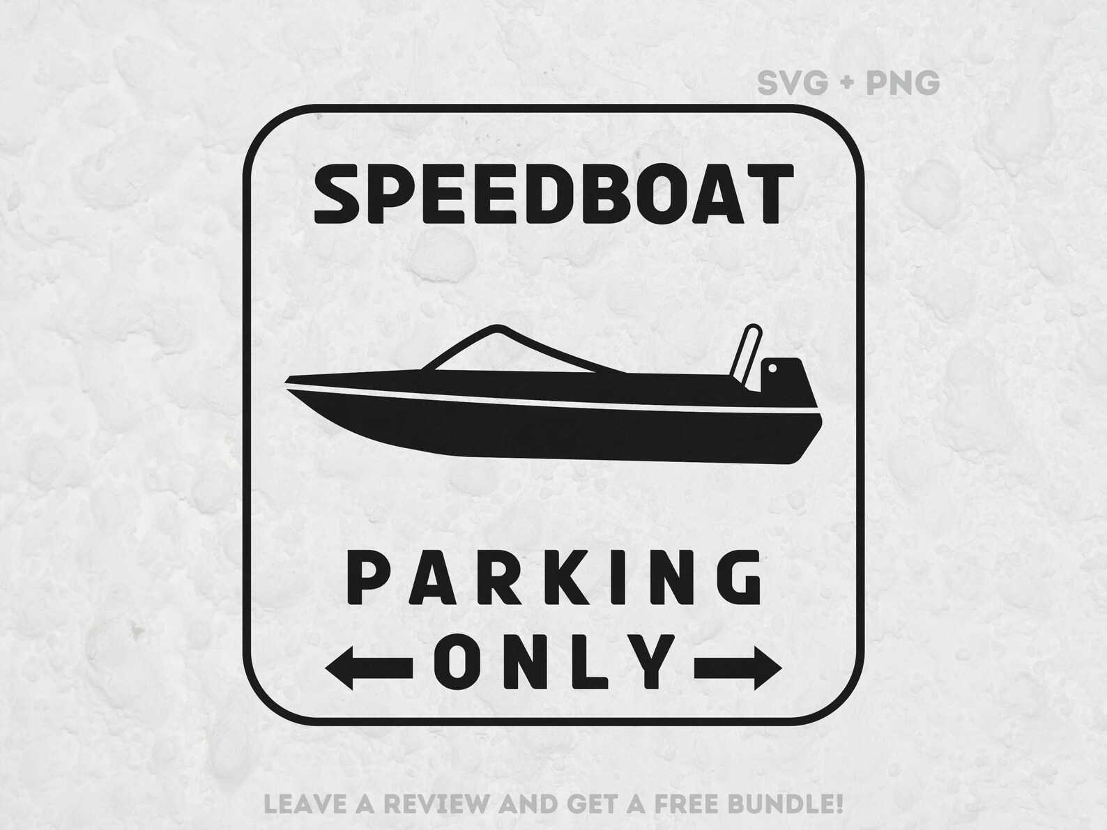 Speedboat Parking Svg File, Svg Files for Cricut, Speedboat Sign SVG ...