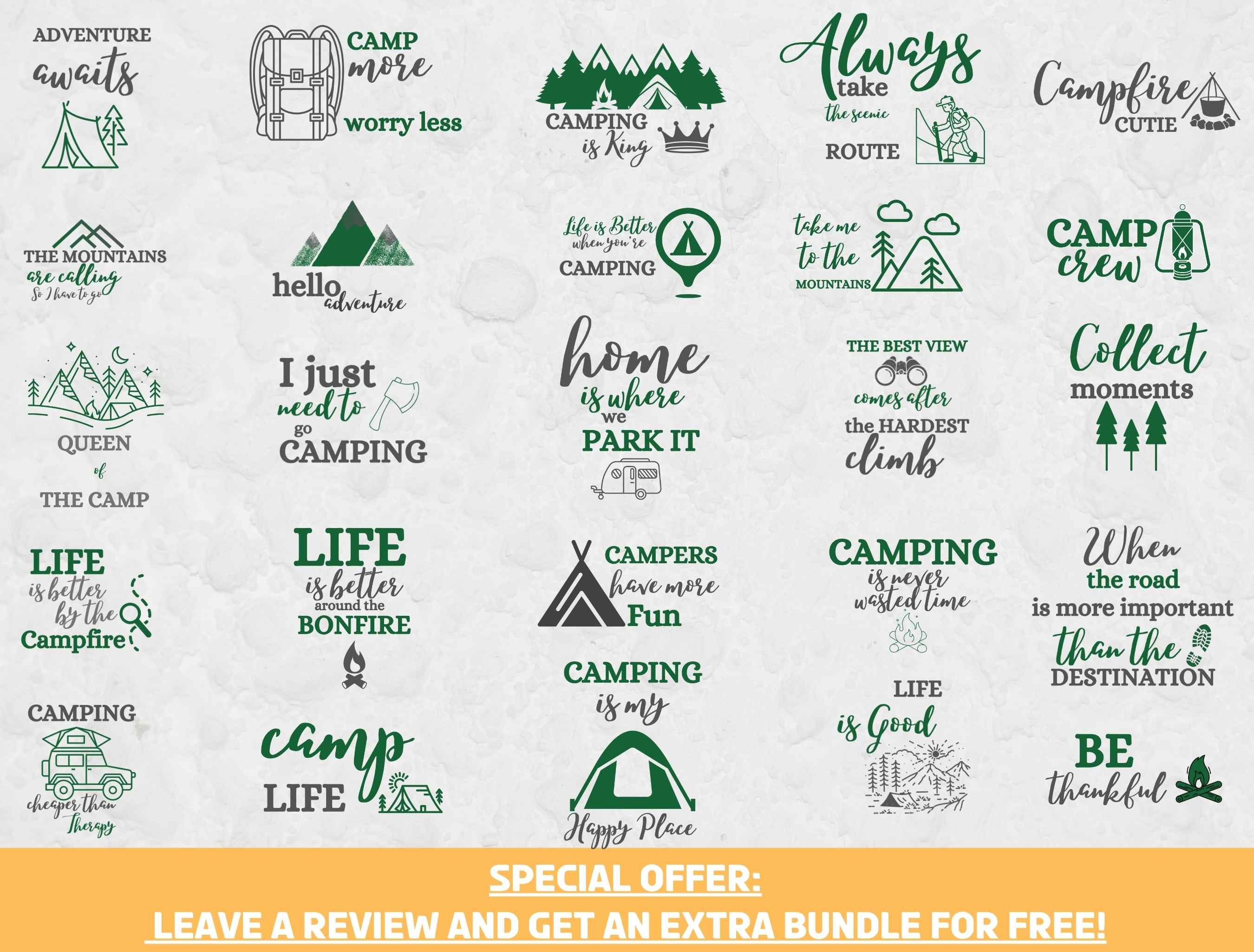 Camping Quotes SVG Bundle Camping SVG Camping Life Svg - Etsy