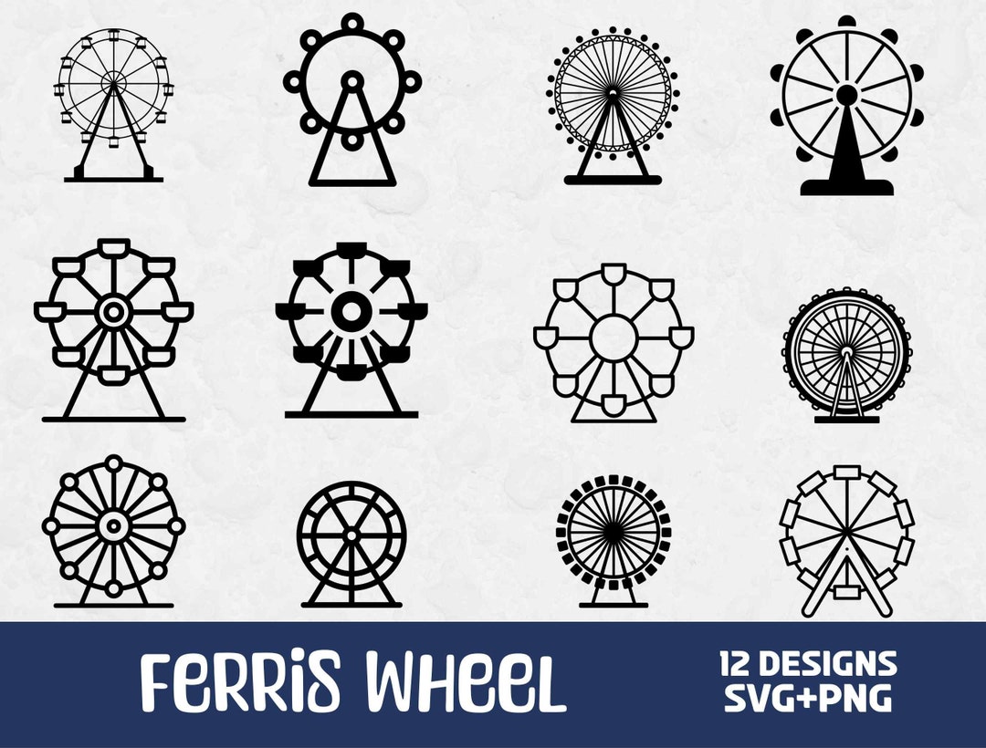Ferris Wheel Svg Bundle SVG Files for Cricut Adventure Png - Etsy