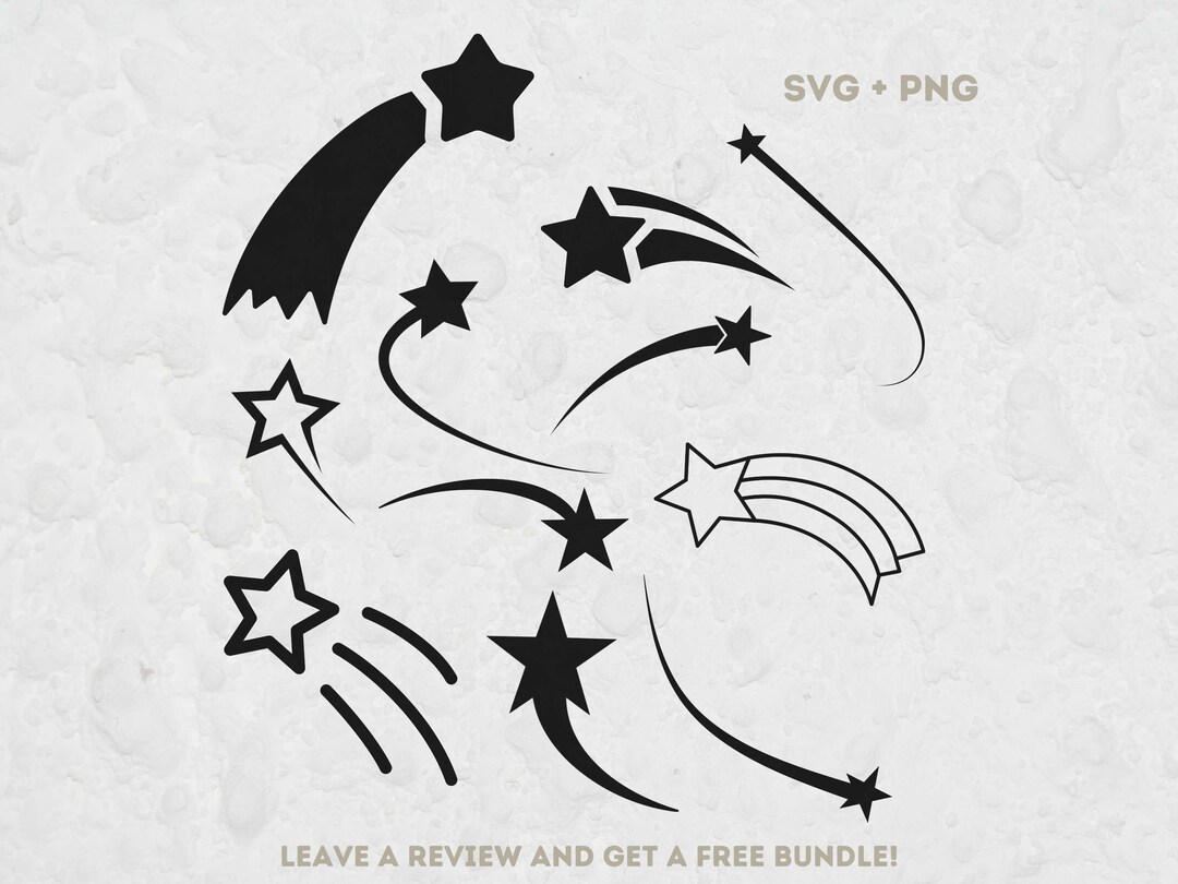 Shooting Star SVG Cut Files, SVG Files for Cricut, Stars Svg, Star Png ...
