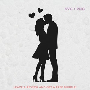 Kissing Couple SVG, Svg Files for Cricut, Love Clipart, Love SVG, Kiss ...