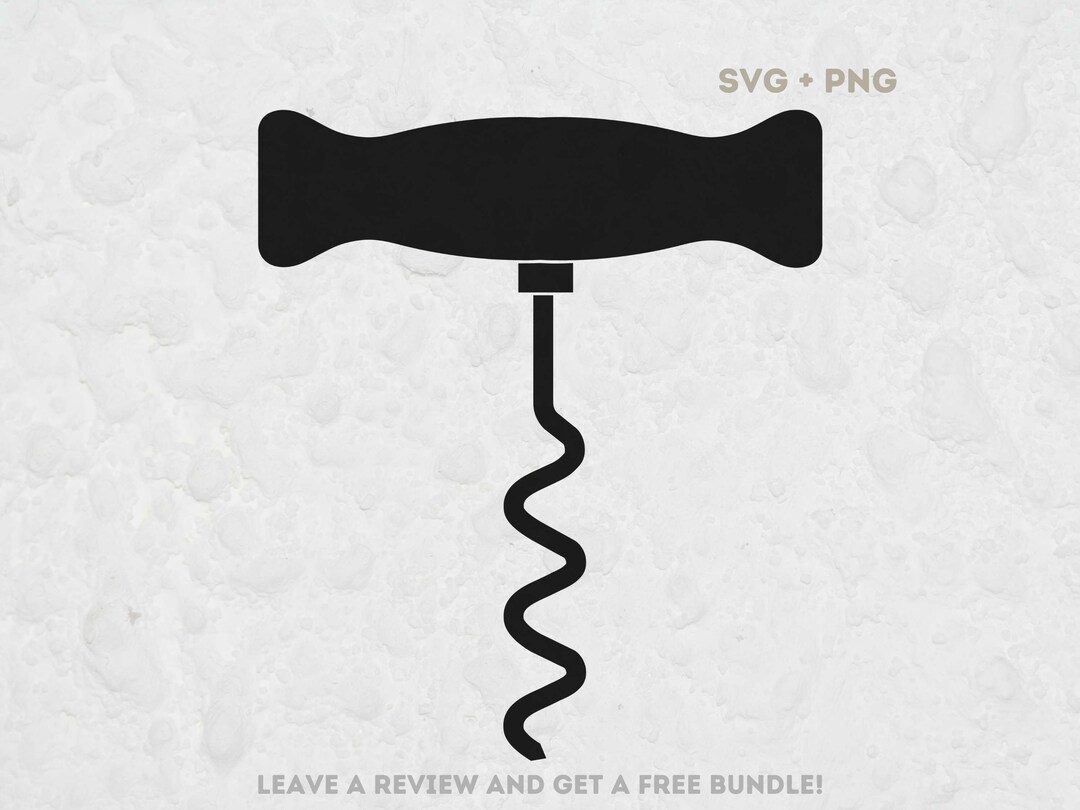 Corkscrew Silhouette SVG, Svg Files for Cricut, Wine Clipart, Wine SVG ...