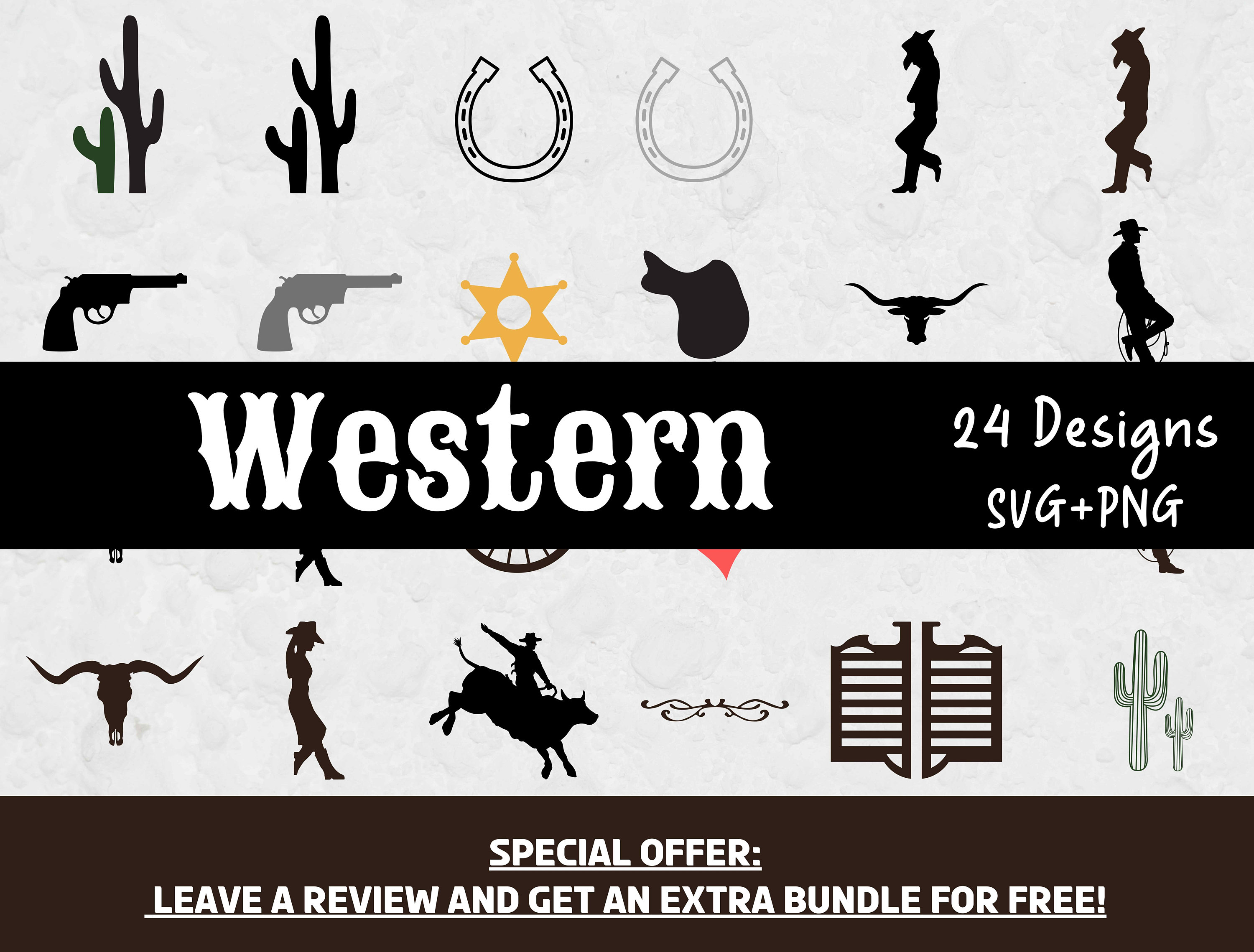 Western SVG Western Clipart Bundle Cowboy SVG Svg Files for - Etsy