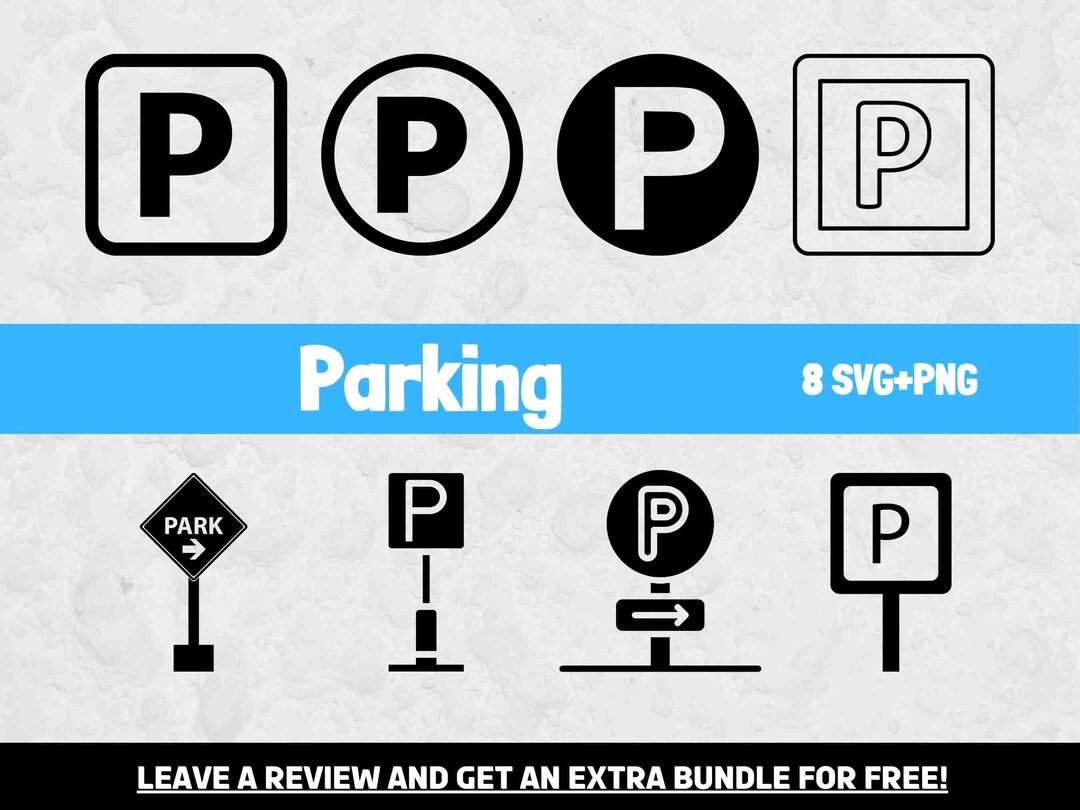 Parking Sign Svg Bundle, Cut Files, Traffic Svg, SVG Files for Cricut ...