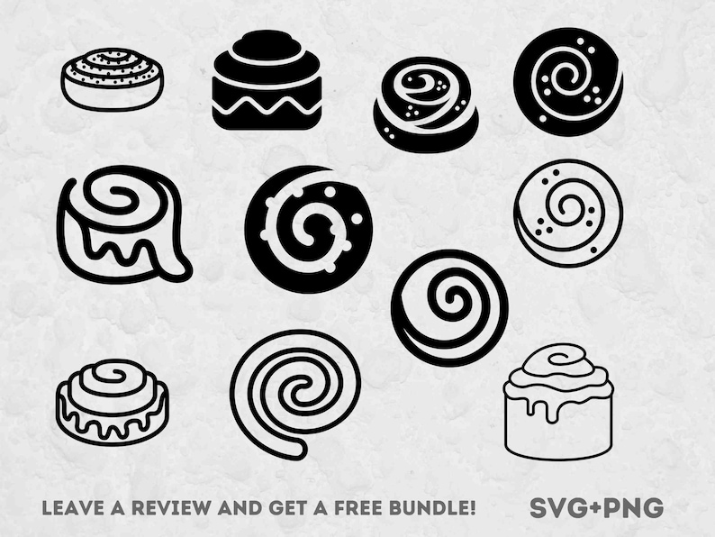 Cinnamon Bun SVG SVG Files for Cricut Pastry SVG Food - Etsy
