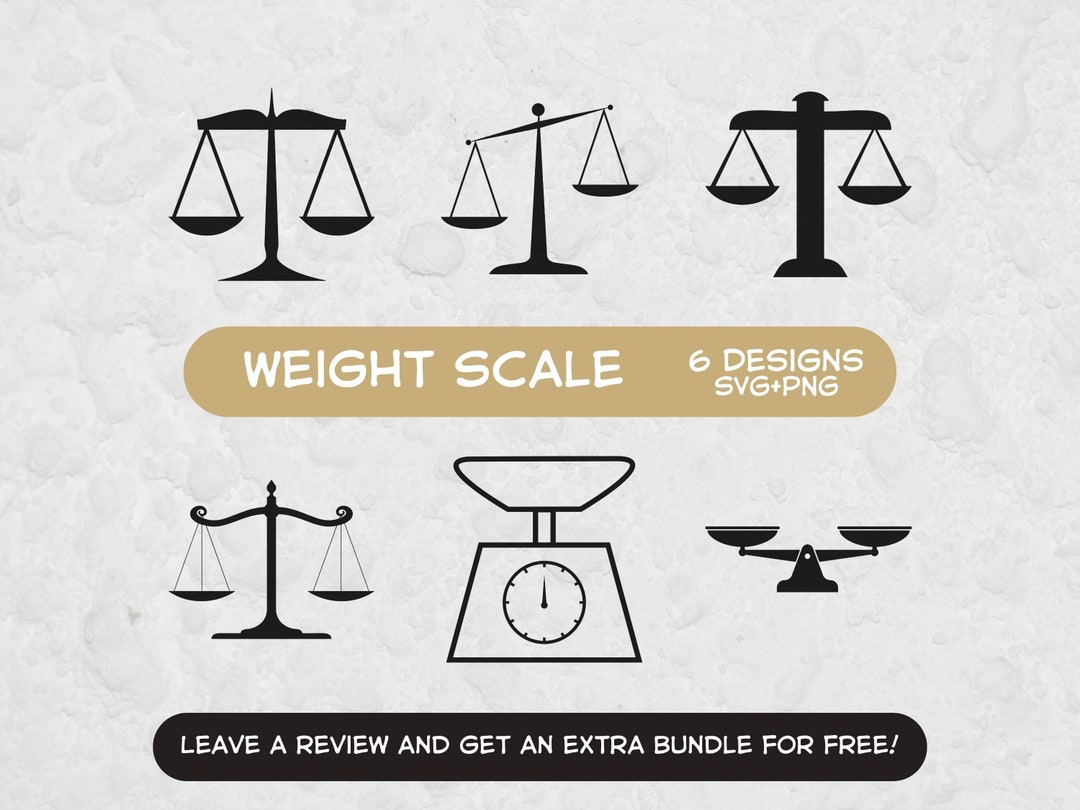 Weight Scale Svg Bundle, SVG Files for Cricut, Scale PNG, Scale Clipart ...