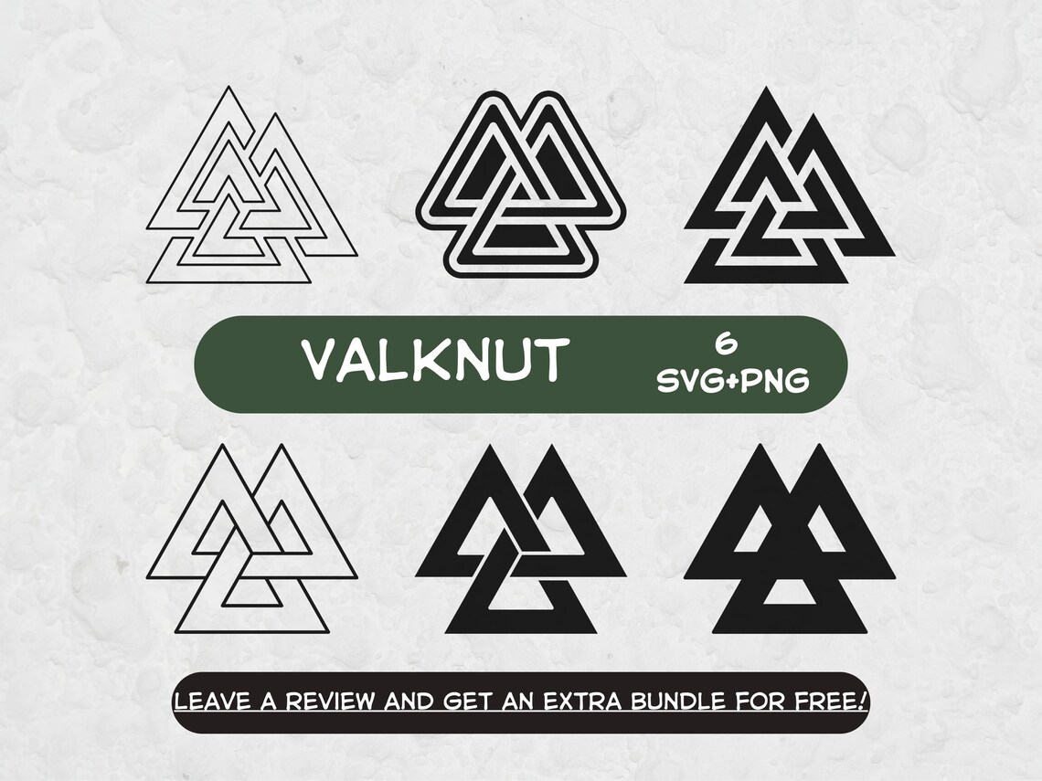 Valknut SVG Bundle, Svg Files for Cricut, Symbol Clipart, Knot SVG ...