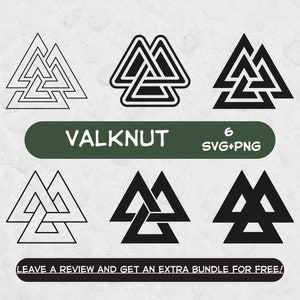 Valknut SVG Bundle, Svg Files for Cricut, Symbol Clipart, Knot SVG ...