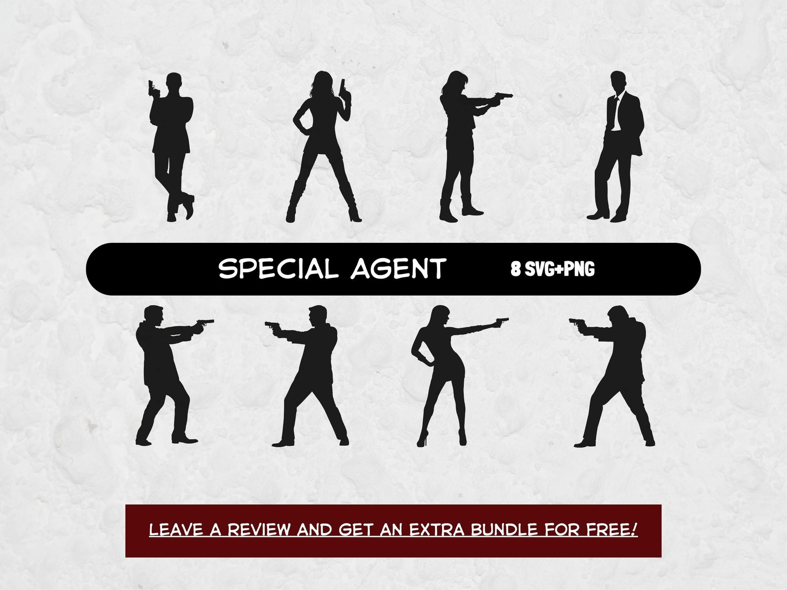 Special Agent SVG Bundle, SVG Files for Cricut, Detective SVG, Male ...