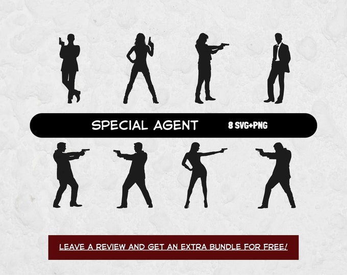 Special Agent SVG PNG Bundle, Svg Files for Cricut, Detective, Male ...