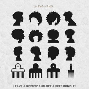 Afro Hair SVG, Scut Fileș, Hairdresser Svg, Hair Clipart, Hair Svg ...