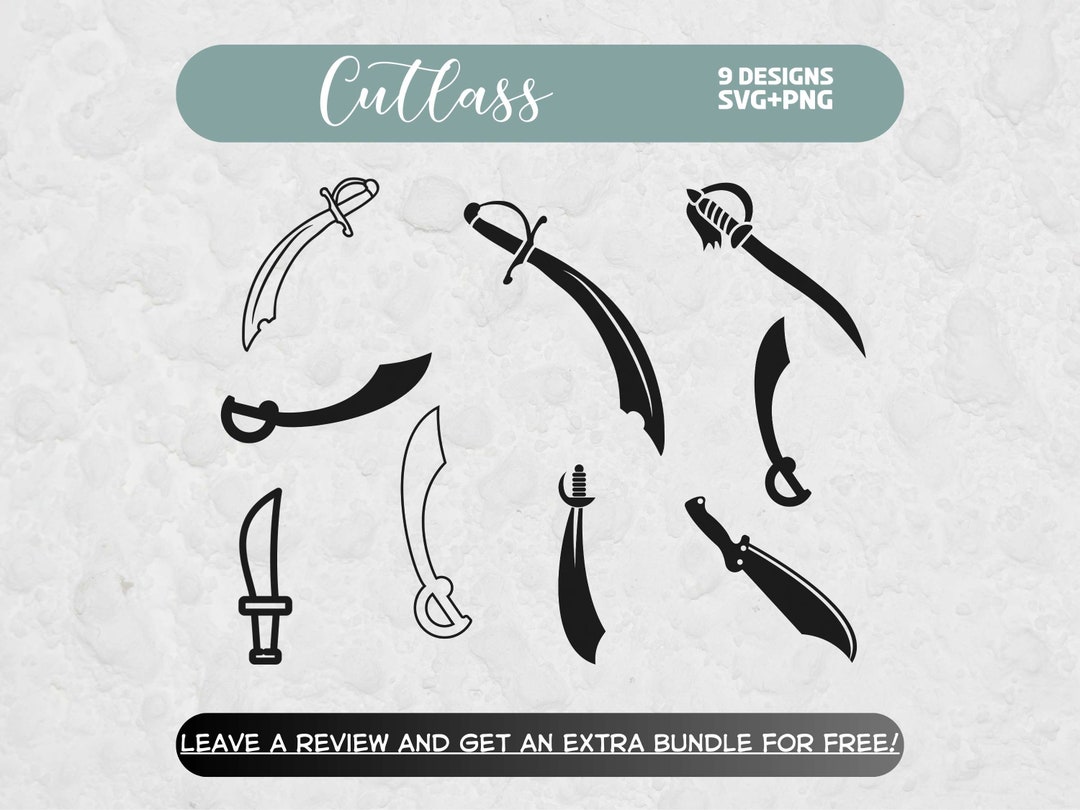 Cutlass Svg Bundle SVG Files for Cricut Sword SVG Pirate - Etsy