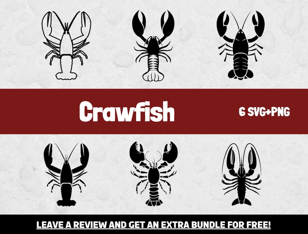 Crawfish Svg Bundle, SVG Files for Cricut, Nautical Svg, Seafood ...