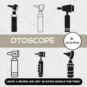 Otoscope SVG Bundle, Svg Files for Cricut, Ear Svg, Medical Tool Svg ...