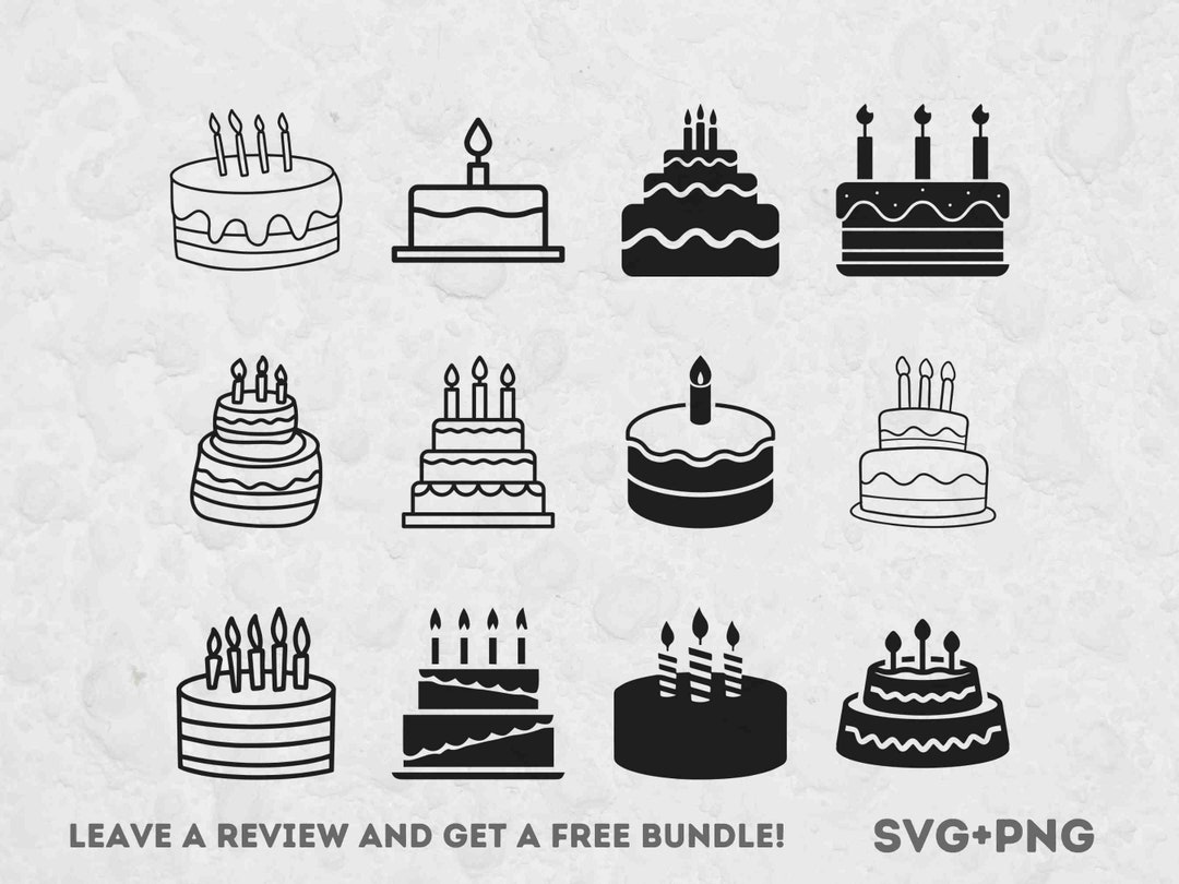 Birthday Cake SVG, SVG Files for Cricut, Cake Clipart, Birthday Svg ...