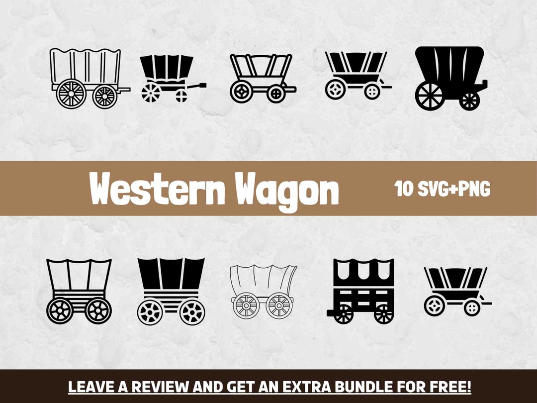 Western Wagon SVG Bundle, Svg Files for Cricut, Western Clipart, Cowboy ...
