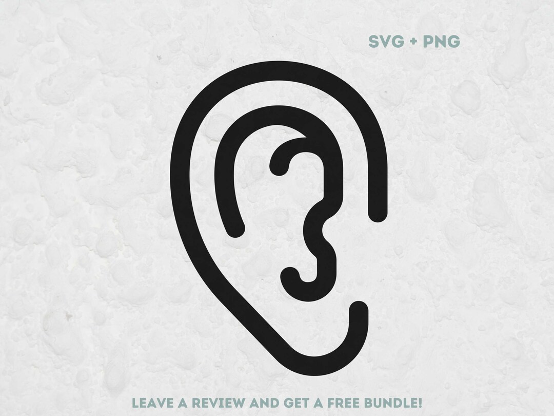 Ear SVG, Svg Files for Cricut, Cut Files, Ear Clipart, Face SVG, Cut ...