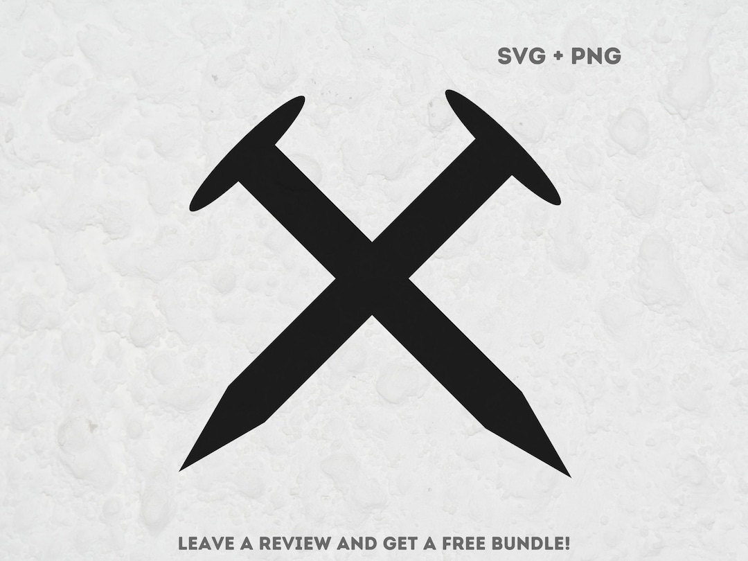Crossed Nails SVG, Svg Files for Cricut, Carpenter Svg, Nail SVG, Screw ...