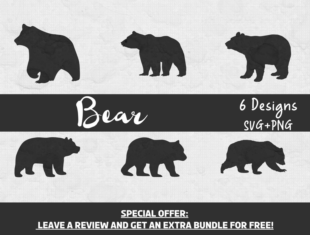 Bear Svg Bundle Svg Files for Cricut Commercial Use Clipart - Etsy