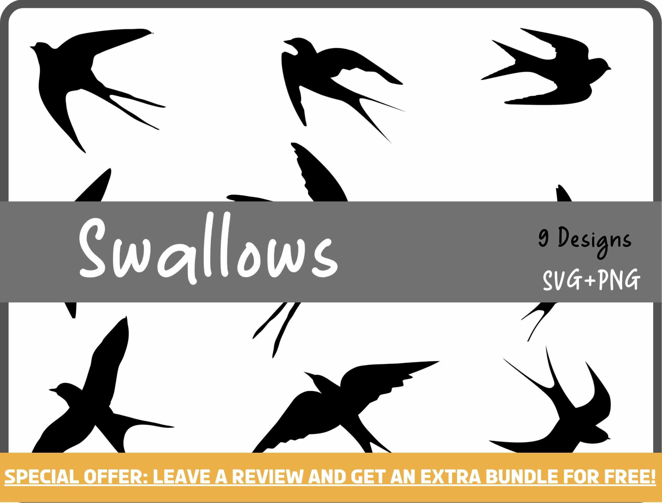 Swallow Svg Bundle Svg Files for Cricut Swallows Svg Bird - Etsy UK
