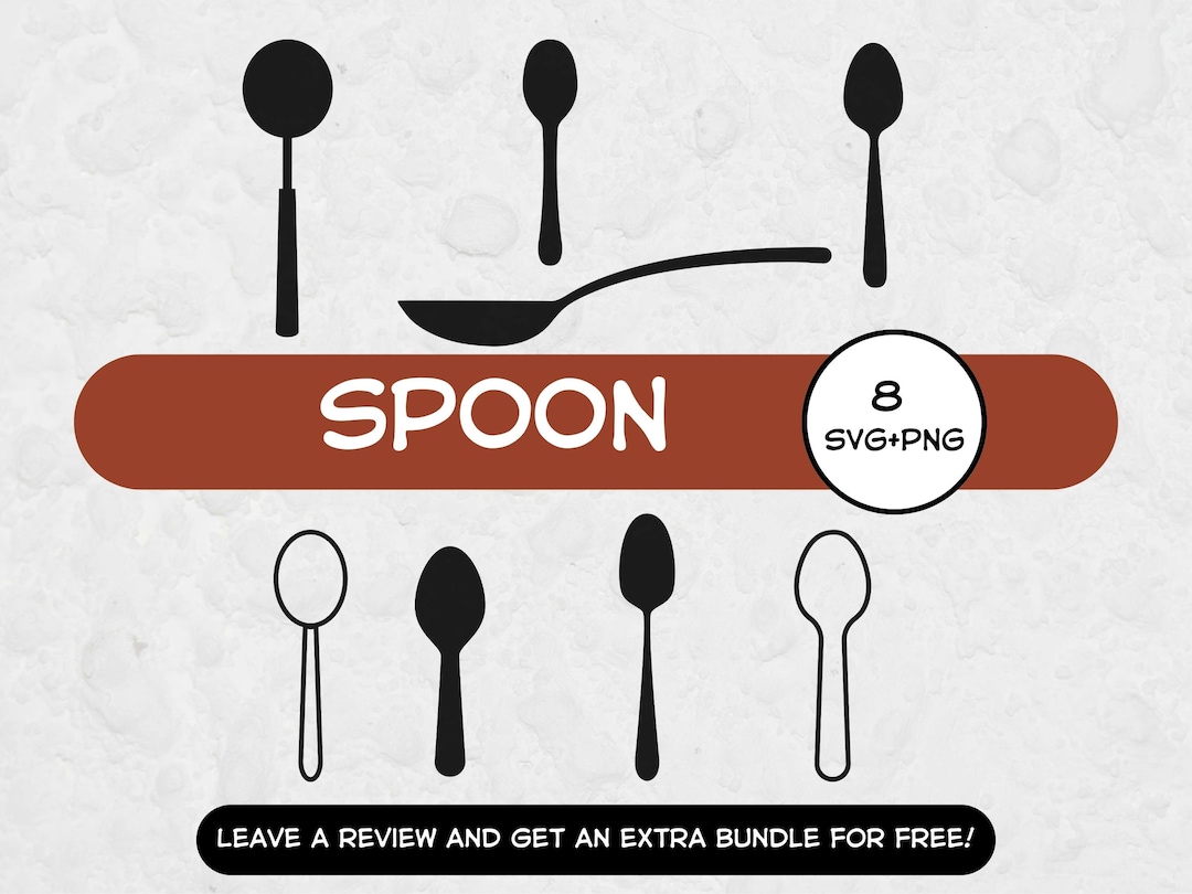 Spoon SVG, SVG Files for Cricut, Kitchen Svg, Food Svg, Dining Clipart ...