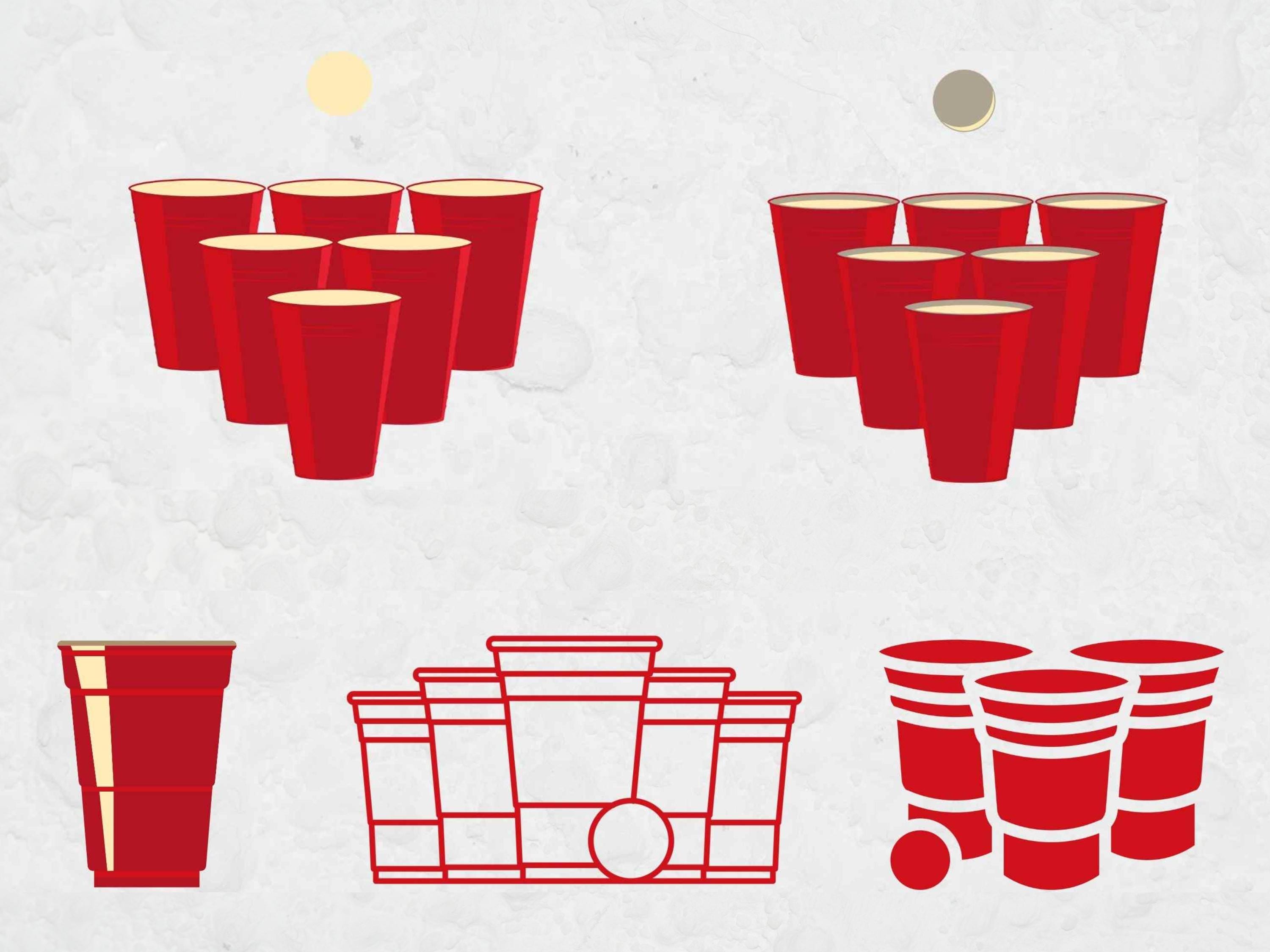 Beer Pong SVG Bundle, Drinking Game Clipart, Beer Pong Clipart, Party ...