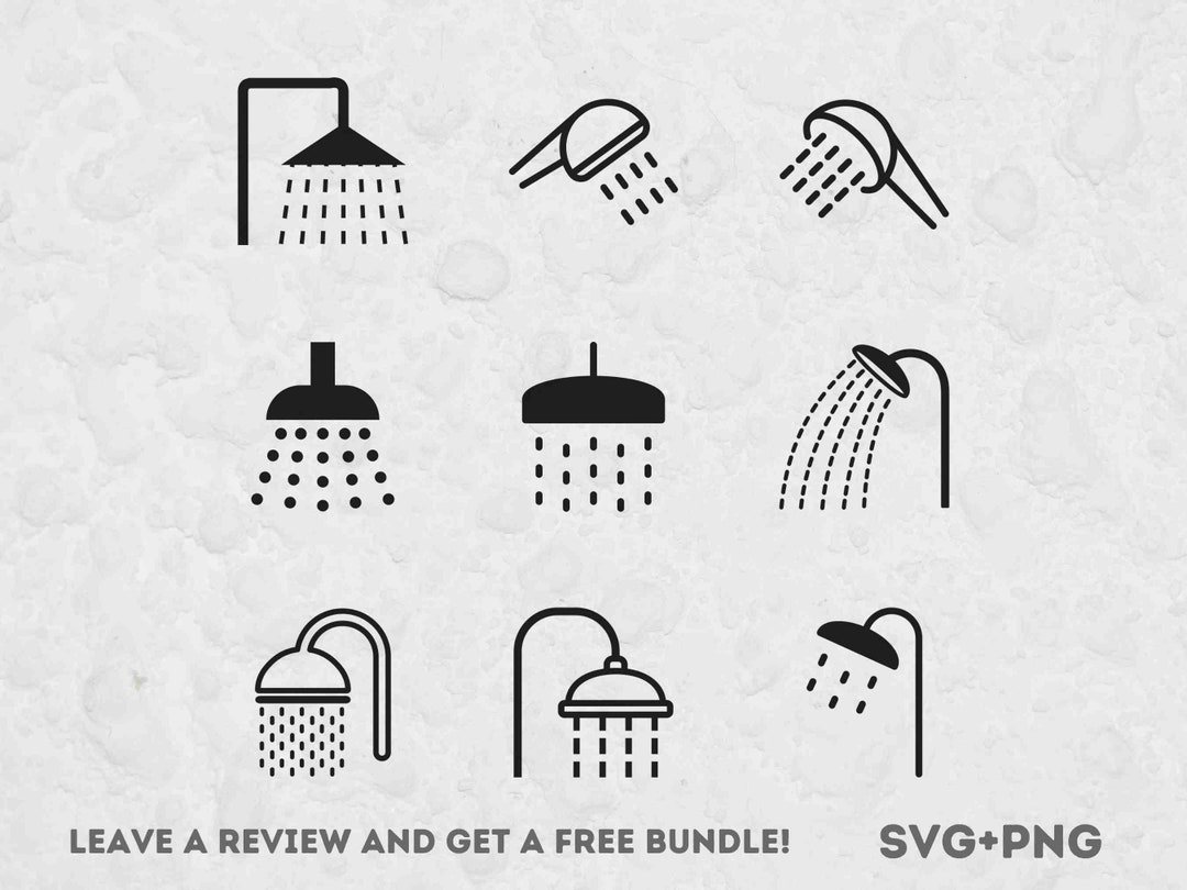 Shower Head SVG, Svg Files for Cricut, Shower Svg, Shower Head Clipart ...