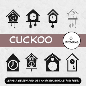 Cuckoo Wall Clock SVG Bundle, Clock, Svg Files for Cricut, Clock ...