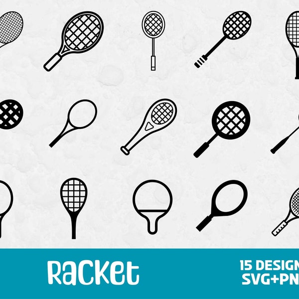 Tennis Racket Svg - Etsy