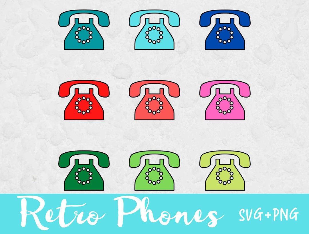Retro Phones SVG, Phone Clipart, Shirt SVG, Svg Files for Cricut, Retro ...
