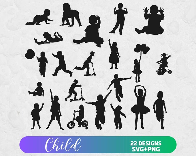 Swing Svg, Svg Files for Cricut, Child Silhouette, Playground Svg, Kids ...