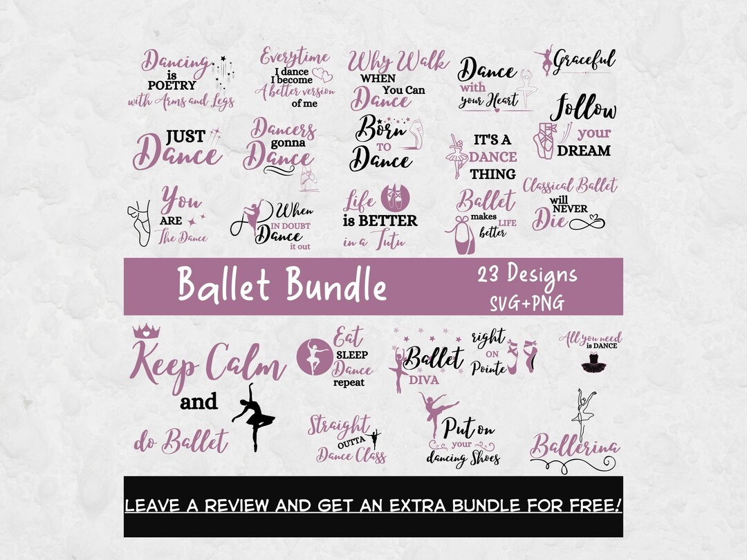 Ballet SVG Bundle, SVG Files for Cricut, Ballet Cut Files, Ballerina ...