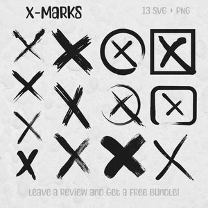 Check Mark SVG, Svg Files for Cricut, X-mark SVG, X-mark Png ...