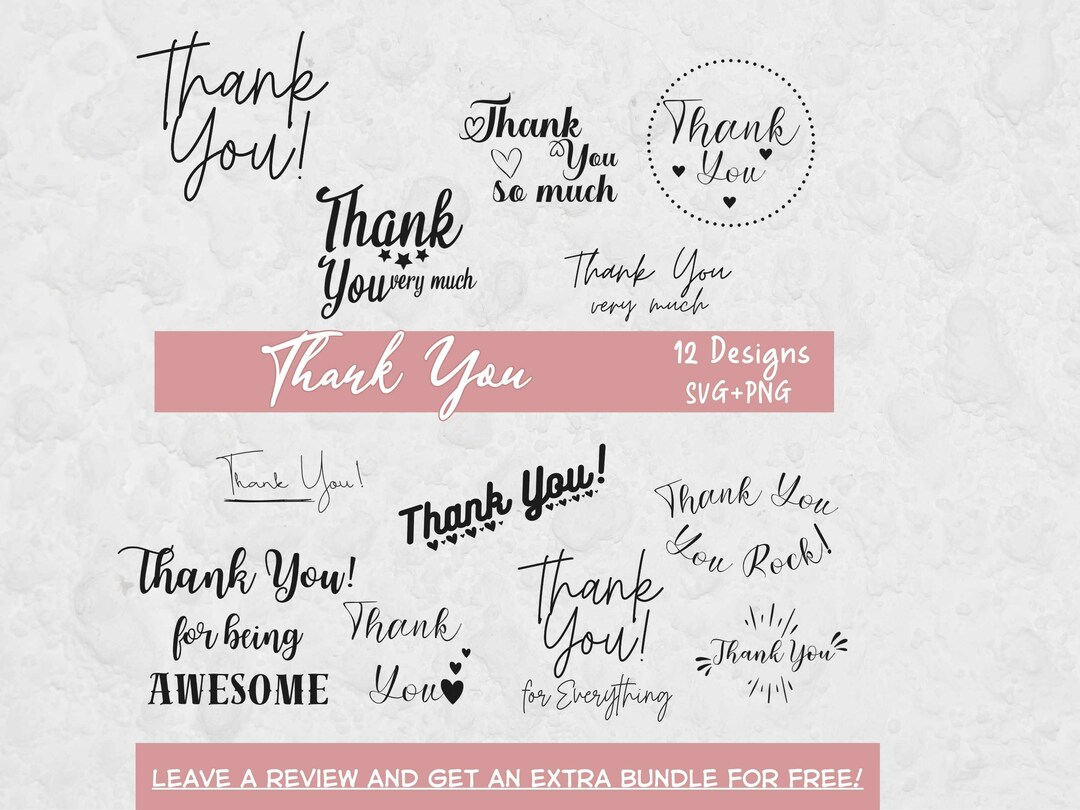 Thank You PNG SVG, Svg Files for Cricut, Thank You Quotes, Thankful Svg ...