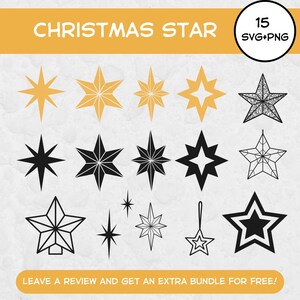 Christmas Star SVG SVG Files for Cricut Star Cut File Star - Etsy