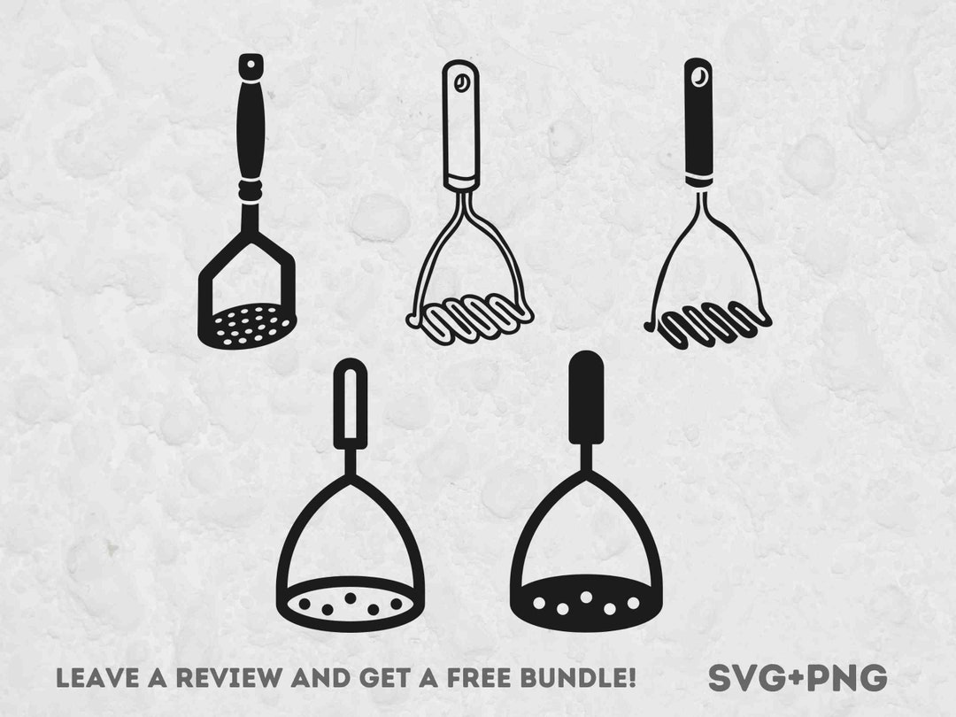 Potato Masher SVG, SVG Files for Cricut, Kitchen Clipart, Kitchen Tool ...