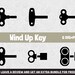 Wind up Key SVG, Svg Files for Cricut, Wind up Clipart, Toy Svg, Key ...