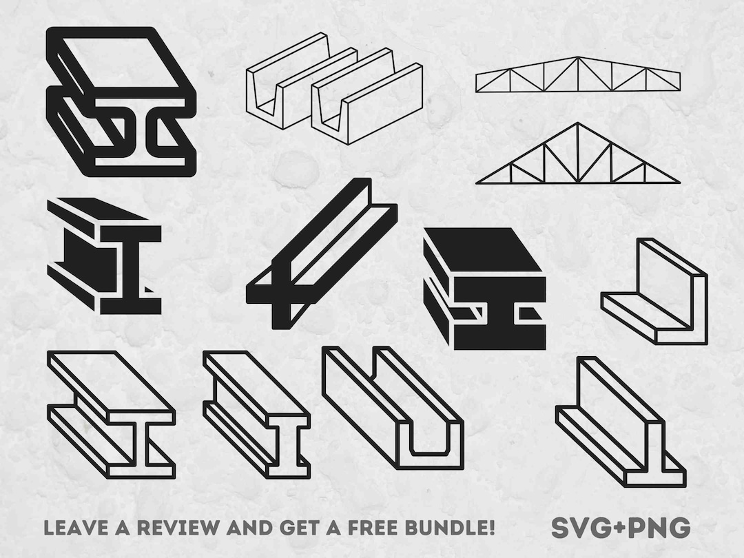 Steel Beam SVG, Construction SVG, SVG Files for Cricut, Building ...