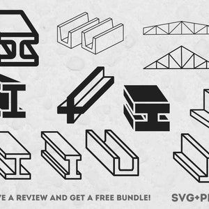 Steel Beam SVG, Construction SVG, SVG Files for Cricut, Building ...