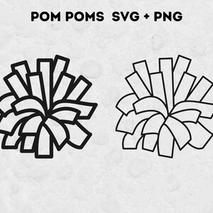 Pom Pom SVG, SVG Files for Cricut, Cheerleader Clipart, Pom Pom Png ...
