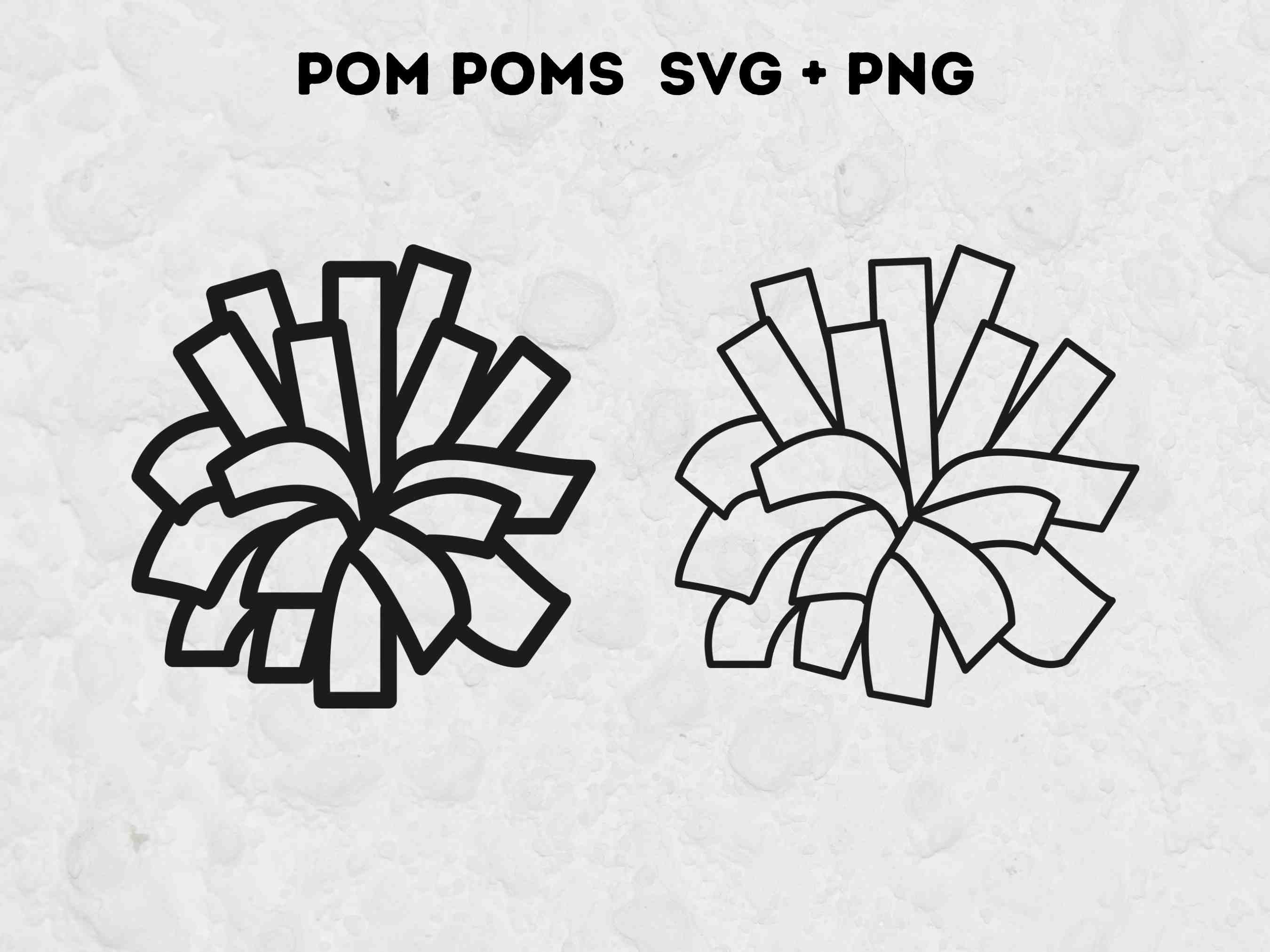 Pom Pom SVG SVG Files for Cricut Cheerleader Clipart Pom - Etsy