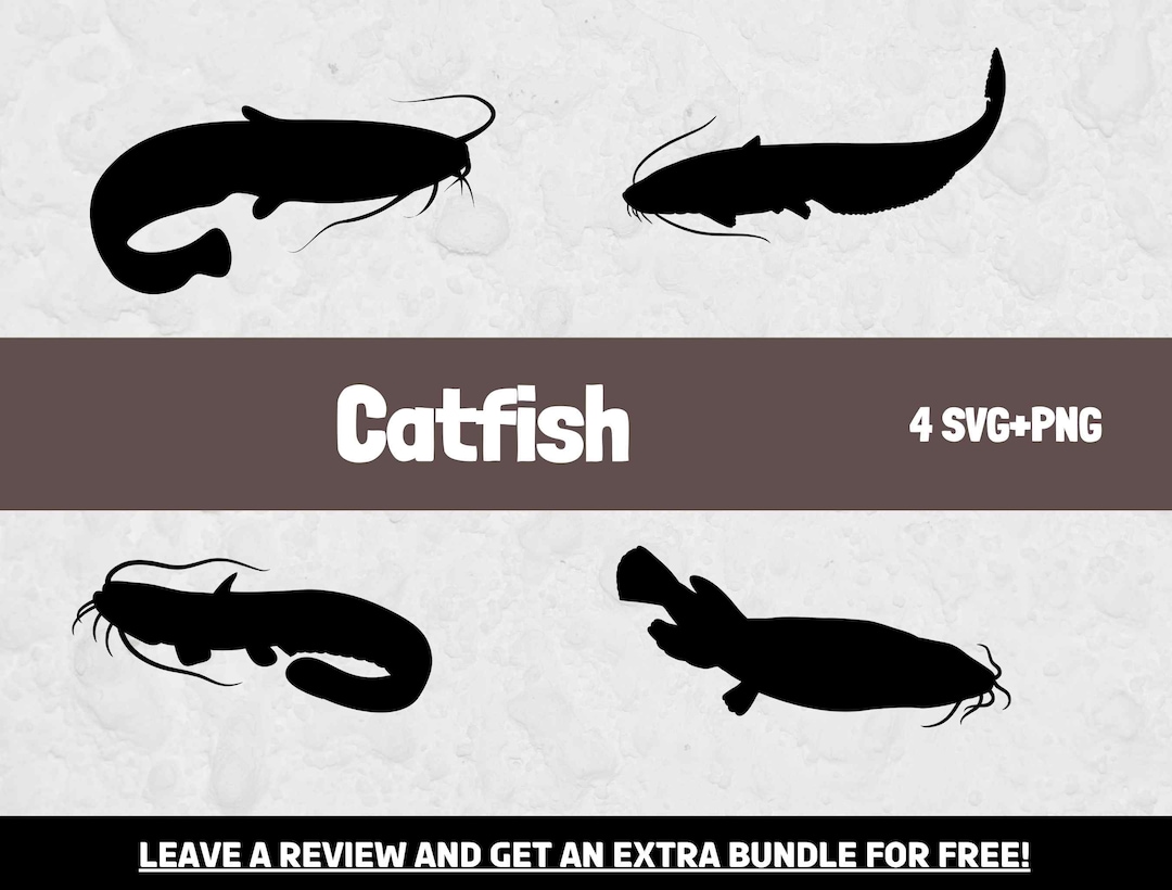 Catfish Svg, Svg Files for Cricut, Fish Svg, Fishing Svg, Catfish ...