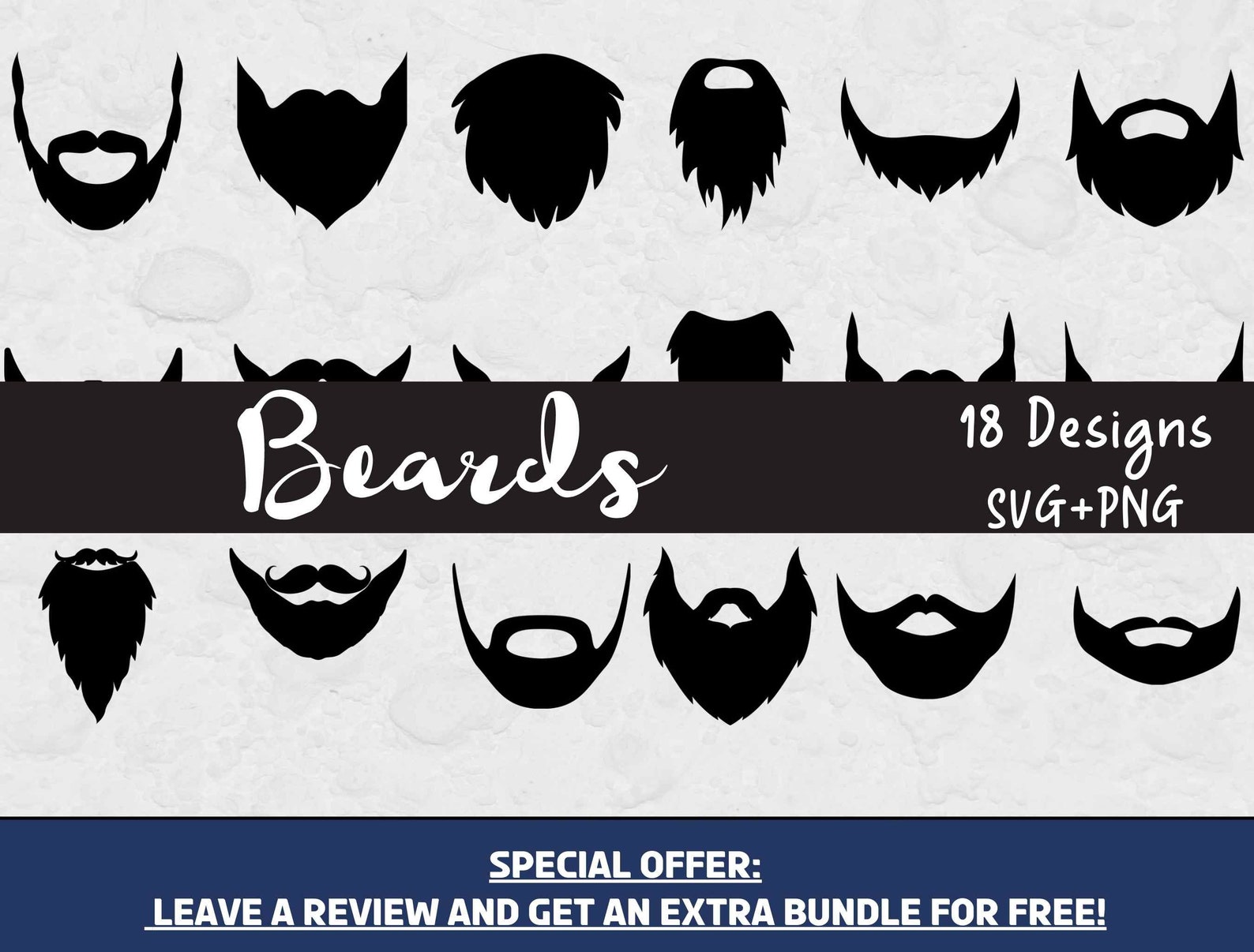 Beard PNG Svg Bundle, SVG Files for Cricut, Beards Svg, Graphic Design ...